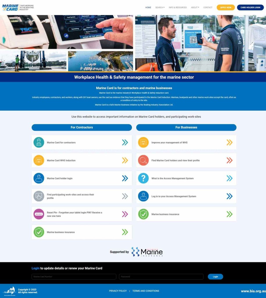 Boating Industry Association (BIA) Marine Card Project - Intergy